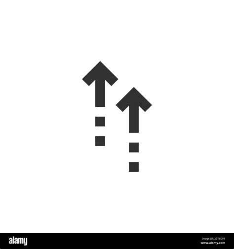 Creciendo dos flechas Flechas hacia arriba Ilustración de vector de