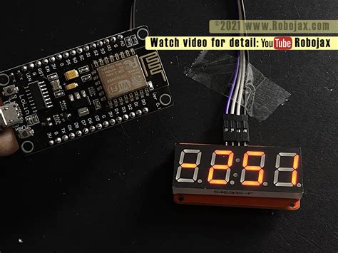 Using Ht16k33 4 Digit Seven Segment Display With Esp8266 Nodemcu And D1