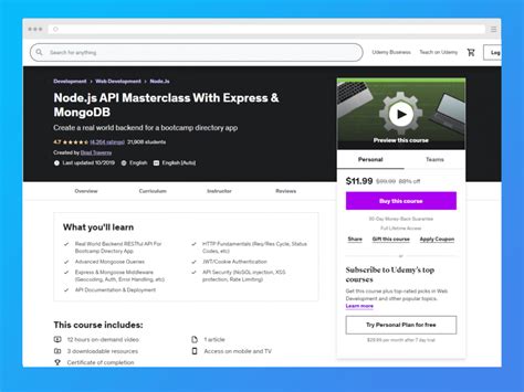 15 best node js courses online [2024]