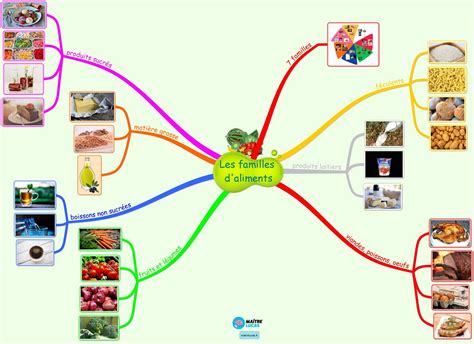 Carte mentale les 7 familles d aliments CP CE1 CE2 Maître Lucas