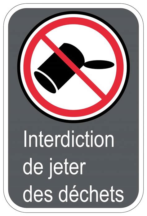 Interdiction de jeter des déchets Signel Services