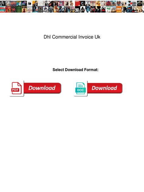 Fillable Online Dhl Proforma Invoice Dhl Commercial Invoice Template