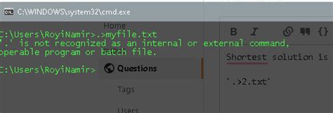 Create An Empty File On The Commandline In Windows Like The Linux