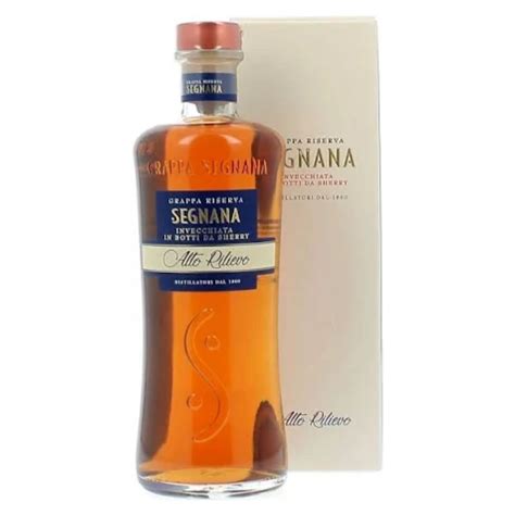 Grappa Riserva Alto Rilievo Invecchiata In Botti Da Sherry Segnana