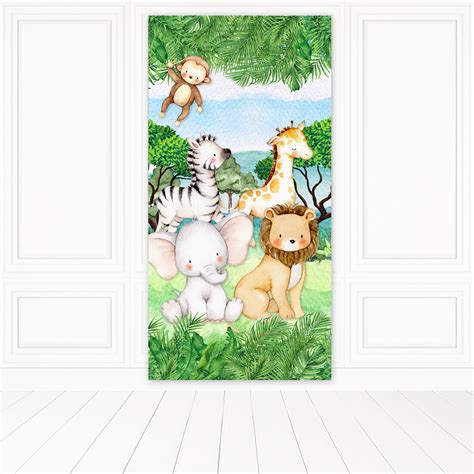 Painel Retangular Veste Fácil Tecido Sublimado 3D Safari 1 00 x 2 00