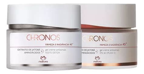 Kit Gel Creme Natura Chronos 45 Noite E Dia 40g Oferta