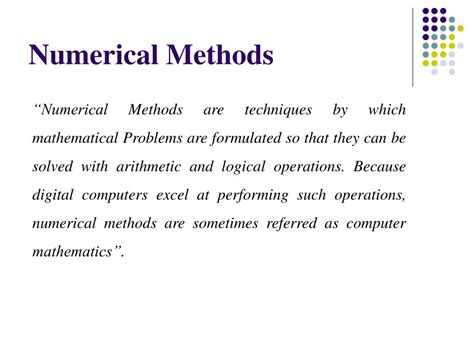 ppt numerical methods powerpoint presentation free download id 5621241