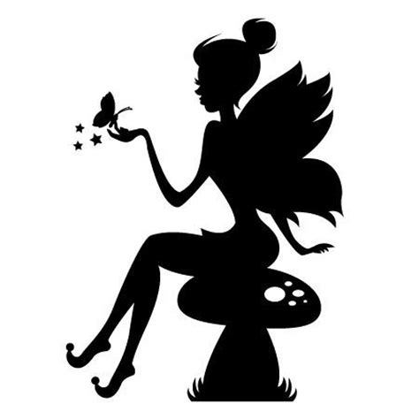Fairy And Mushroom Silhouette Clip Art Library