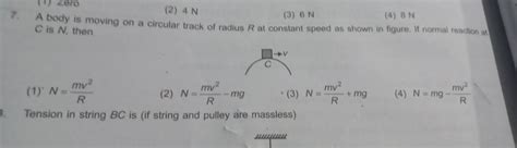 A Body Is Moving On A Circular Track Of Radius R At Constant Speed As Sho