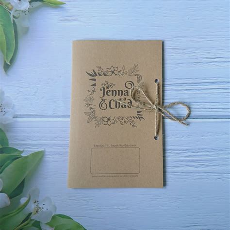 Jual Undangan Pernikahan Craft Tali Rami Shopee Indonesia