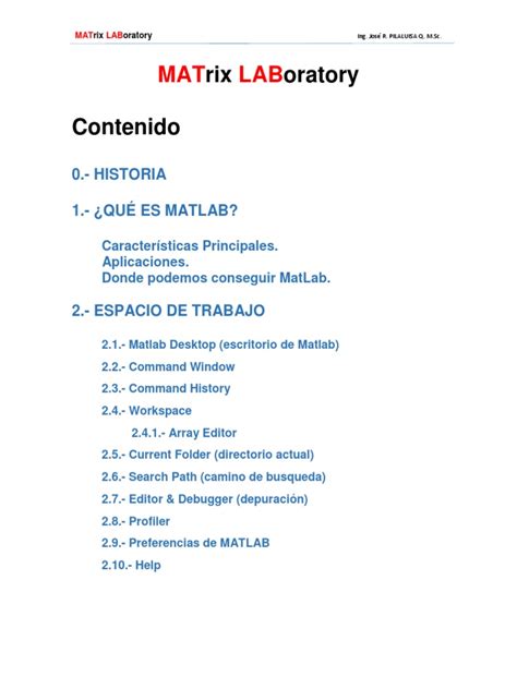 matlab 2018 introduccion pdf matlab matriz matemáticas