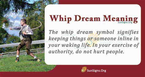 Whip In A Dream Meaning Interpretation And Symbolism Sunsigns Org