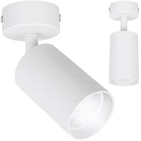Lampa sufitowa kinkiet spot oprawa halogenowa GU10 BIAŁA tuba ścienna