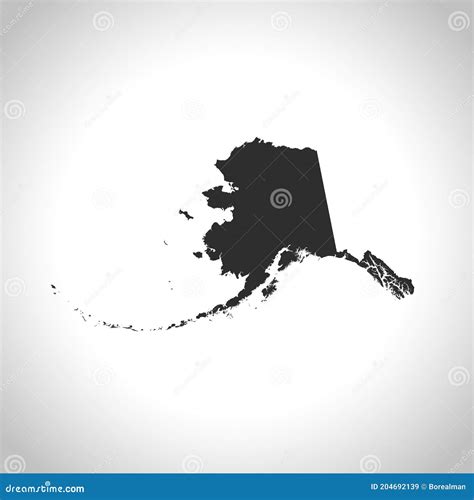 Kaart Van De Alaska Vector Illustratie Illustration Of Vector 204692139