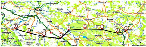 Trasa pieszej pielgrzymki diecezji świdnickiej na Jasną Górę Parafia