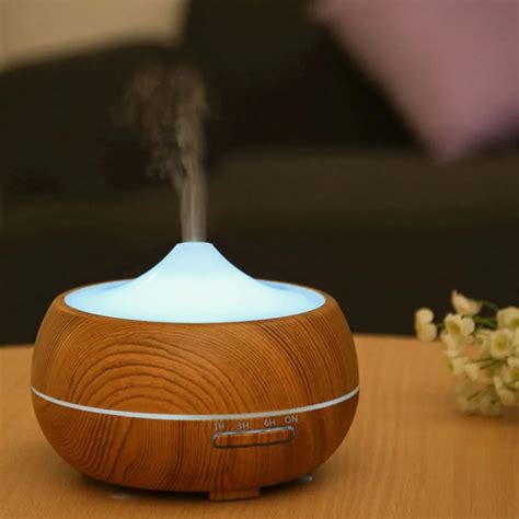 Aromatherapy Essential Oil Diffuser 300ml Wood Grain Ultrasonic Cool