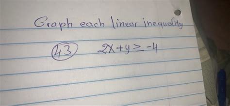 solved graph each linear inequality 013 2x y 4