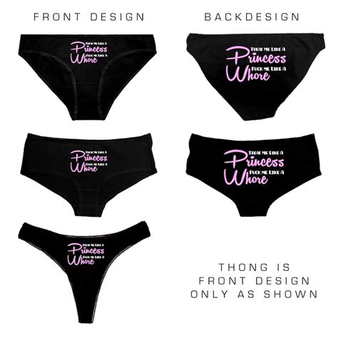 Treat Me Like A Princess Panties Fuck Me Like A Whore Vest Etsy