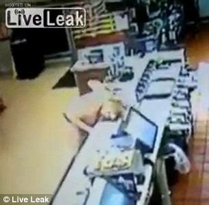 She S Lovin It The Shocking Moment A Crazed Topless Woman DESTROYS A