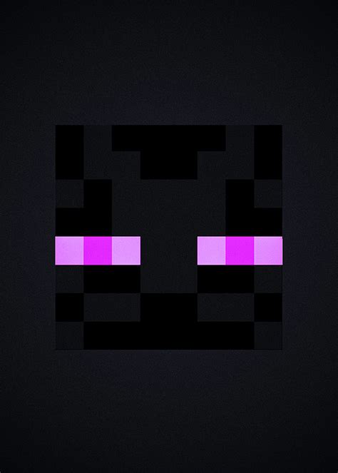 Minecraft Enderman Face Pixel Art