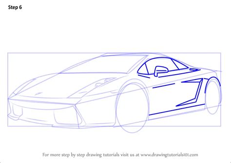 Learn How To Draw A Lamborghini Car Sports Cars Step By Step