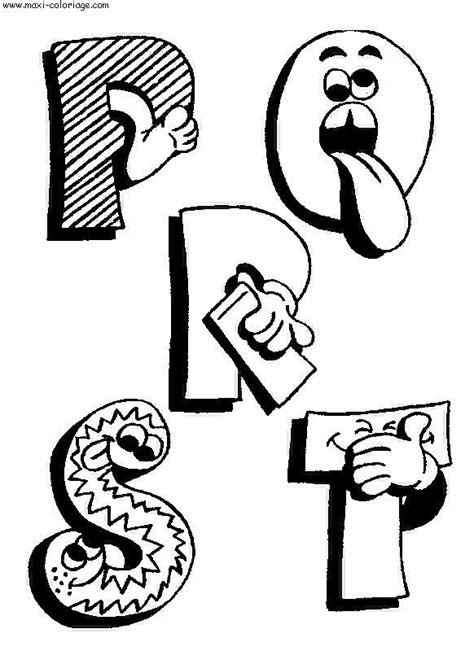 Coloriage Alphabet Rigolos