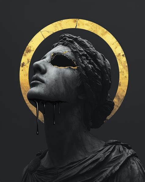 Représentation Fascinante D une Statue De Dieu Avec Un Halo Doré Une