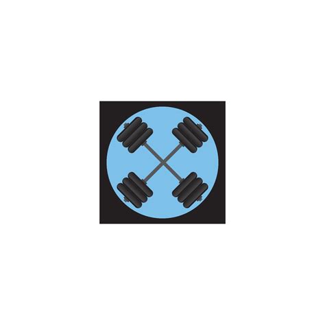 Barbell Dumbbell Gym Icon Logo Template Gym Badge Fitness Logo