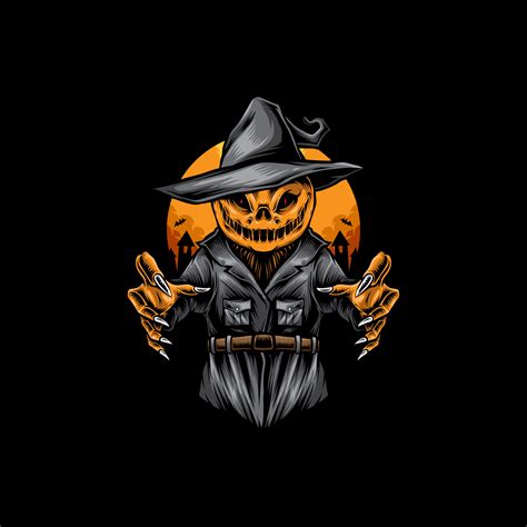 Halloween Pumpkin Wallpaper 4K AMOLED Scary Black Background