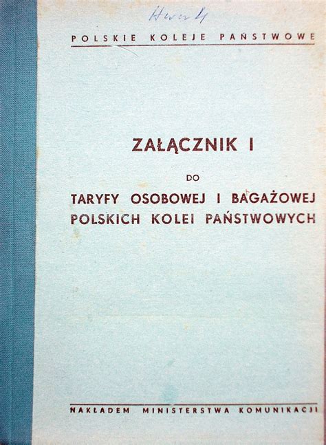 Pkp Załącznik do Taryfy Niska cena na Allegro pl
