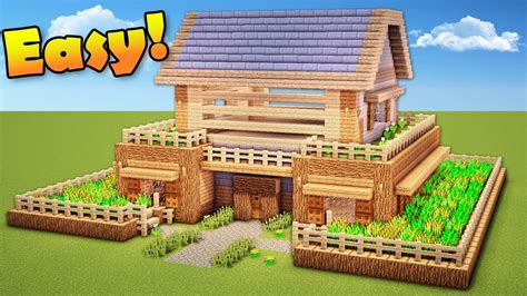 Minecraft How To Build A Survival House Wooden House Tutorial Youtube