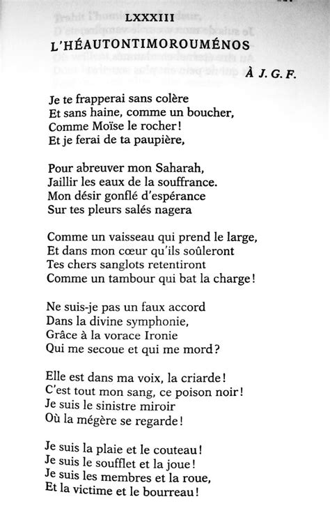 Elemer on Twitter VendrediLecture Baudelaire L Héautontimorouménos