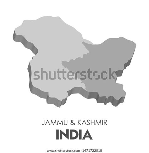 Illustration Map Union Territory Jammu Kashmir Stock Vector Royalty