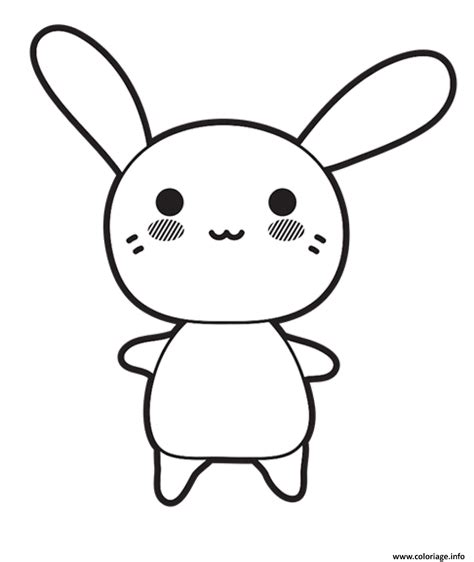 Coloriage Lapin Mignon Simple JeColorie
