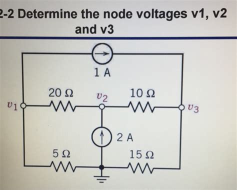 Solved Determine The Node Voltages V V And V Chegg