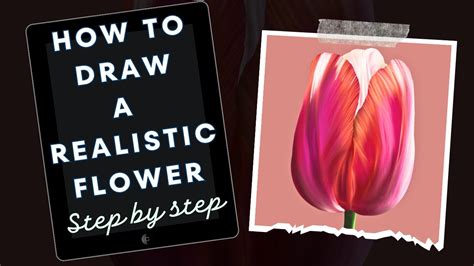 How To Draw A Realistic Flower On Procreate Realistic Flower Step By