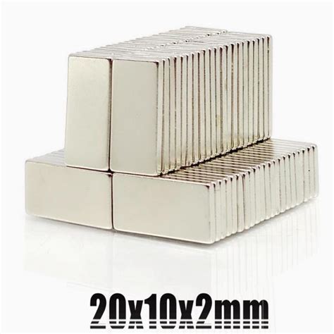 5 10 20 50Pcs 20X10x2 Neodymium Magnet 20Mm X 10Mm X 2 N35 Ndfeb Block