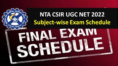 Nta Csir Ugc Net Exam Schedule Out Csirnet Nta Nic In City