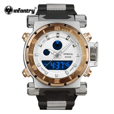 INFANTRY Military Watch Men LED Digital Quartz Mens Watches Top Brand