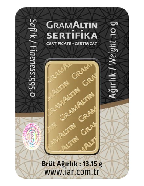 10 gr Fiziki Altın Teslim Ücreti GRAM ALTIN 10 gram Altın Havalesi ile
