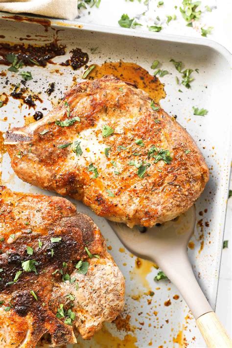 Easy And Juicy Oven Baked Bone In Pork Chops Real Simple Good