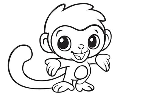 Divertido Mono Para Colorear Imprimir E Dibujar Coloringonly