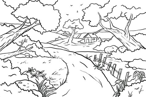 30 Dibujos De Paisajes Para Colorear Colorear24