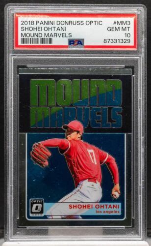 Shohei Ohtani Panini Donruss Optic Mound Marvels Rc Psa