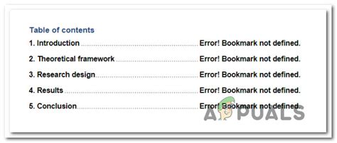 Fix Bookmark Not Defined On Word