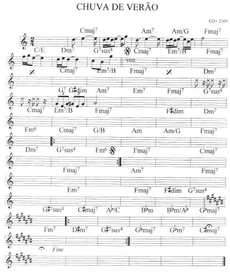 Meu Cavaquinho Partituras Partitura Chuva de Verão Grupo É D