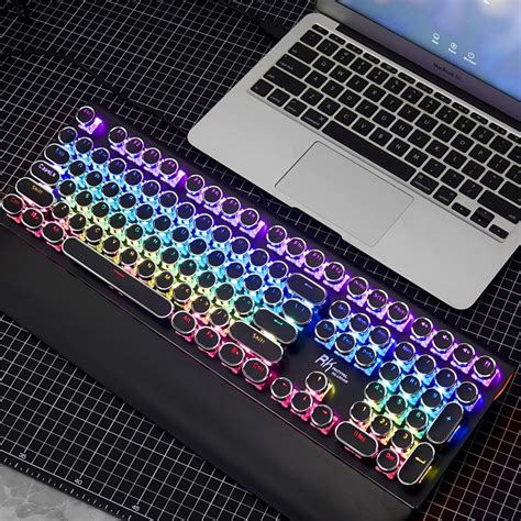 RK108 RK S108 ROYAL KLUDGE Typewriter Mechanical Gaming Keyboard RGB