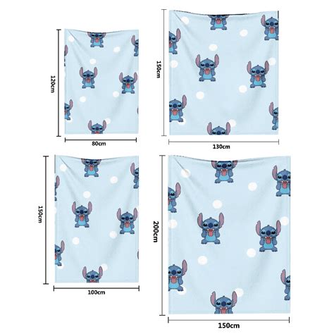 Lilo Stitch Flannel Blanket Bed Sofa Living Room Cozy Soft Plush Bed
