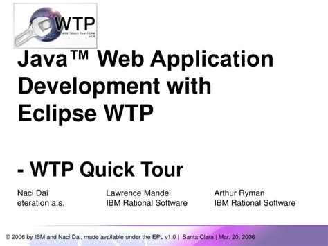 PPT Java Web Application Development With Eclipse WTP WTP Quick