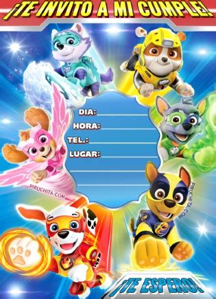 Invitaci N Cumplea Os De Patrulla Canina Gratis